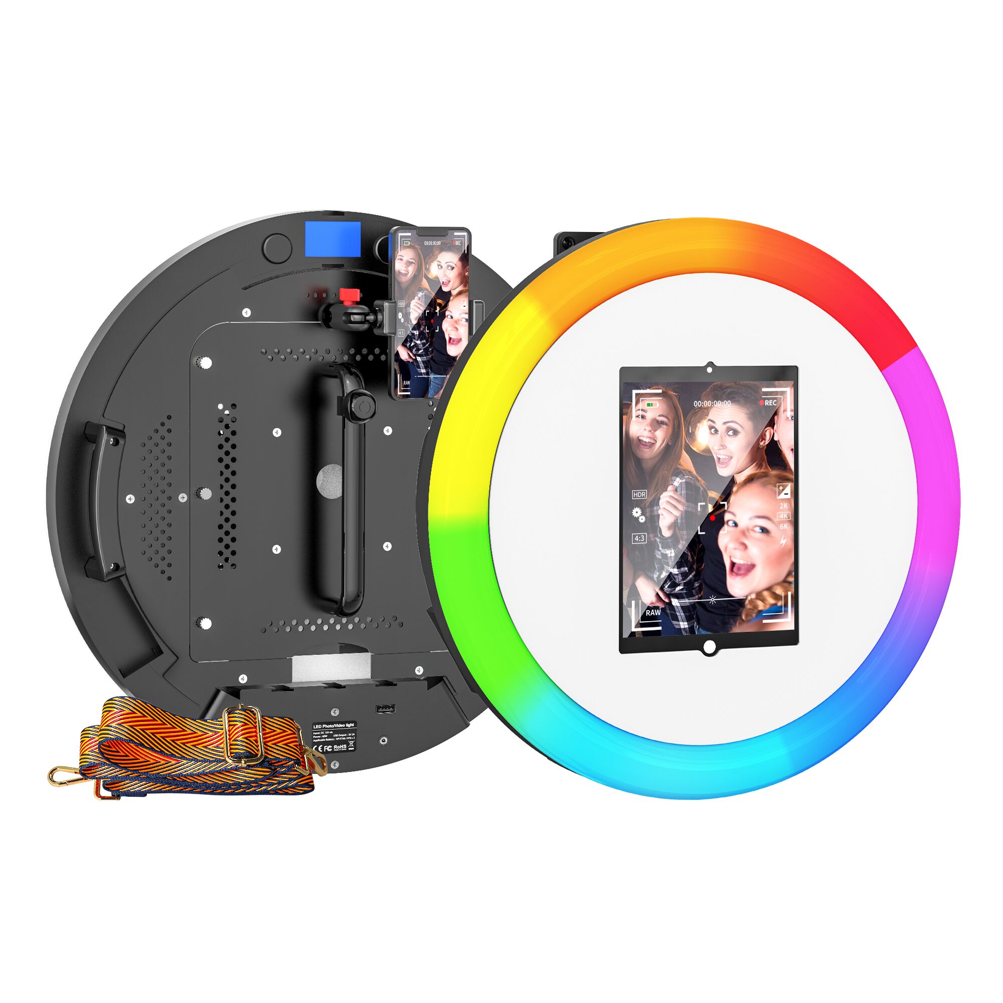 Handheld iPad Photo Booth With Ring Light - ZANOGI 360 Photo Booth